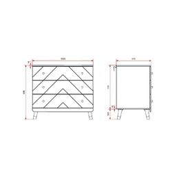58 aufm Kessel SCHUBLADENKOMMODE Kamillah 100x57x89 Kinderzimmerkommode Satin Wei&szlig; | Gr.: onesize