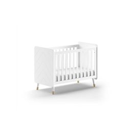 58 aufm Kessel BABYBETT Kamillah 124x96x68 aus MDF in Satin Wei&szlig; | Gr.: onesize