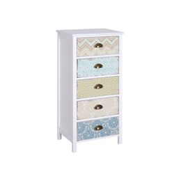 HOMCOM Kommode-46L x 34B x 97,5H cm-Mehrfarbig | Gr.: onesize