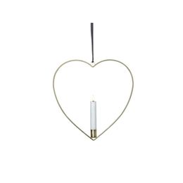 MARELIDA Dekoherz mit LED Stabkerze h&auml;ngender Kerzenhalter H: 28,5cm in gold | Gr.: onesize