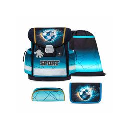 Belmil 4tlg-Set: Schulranzen Set Classy Fire Football | Gr.: onesize