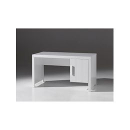 58 aufm Kessel SCHREIBTISCH Karalynn 137x72x76 aus MDF in Wei&szlig; | Gr.: onesize