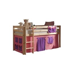 58 aufm Kessel KINDERBETT Karolina 210x114x106 Massivholz Natur Textilset Bella | Gr.: onesize