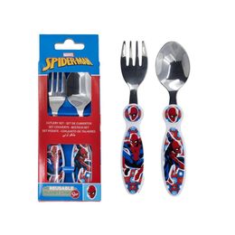 Spiderman Kinder Besteck-Set | Marvel Spider-Man | 2-teilig Gabel und L&ouml;ffel | Gr.: onesize
