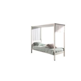58 aufm Kessel HIMMELBETT Kater&iacute;na 208x191x98 aus Massivholz in Wei&szlig; | Gr.: onesize