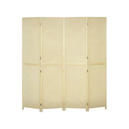 HOMCOM Paravent-180L x 1,6B x 180H cm-Naturholz | Gr.: onesize