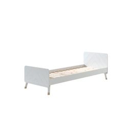 58 aufm Kessel EINZELBETT Kamillah 204x74x95 aus MDF in Satin Wei&szlig; | Gr.: onesize