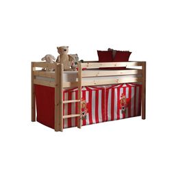 58 aufm Kessel KINDERBETT Karolina 210x114x106 Massivholz Natur Textilset Zirkus | Gr.: onesize