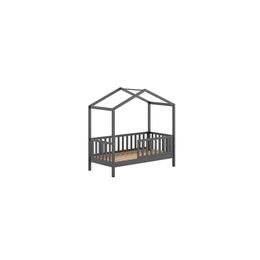 58 aufm Kessel JUNIORBETT Karie 148x151x76 aus Massivholz in Anthrazit | Gr.: onesize