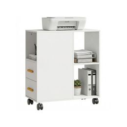 HOMCOM Druckerst&auml;nder-60L x 30B x 65H cm-Wei&szlig; | Gr.: onesize