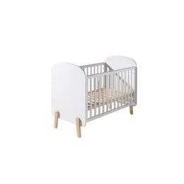 58 aufm Kessel BABYBETT Karilynn 129x94x68 aus MDF+Massivholz in Wei&szlig; | Gr.: onesize