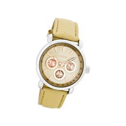 Analog-Armbanduhr Oozoo Timepieces beige gro&szlig; (ca. 43mm) | Gr.: onesize
