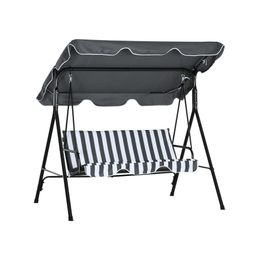 Outsunny Hollywoodschaukel 172L x 110B x 153H cm Grau+Wei&szlig; | Gr.: onesize