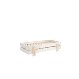 58 aufm Kessel STAPELBETT (2er Set) Karlene 204x48x94 aus MDF in Wei&szlig; | Gr.: onesize