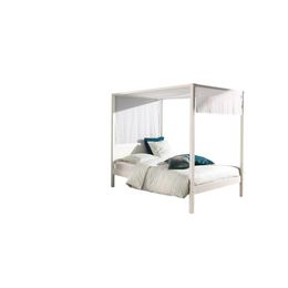 58 aufm Kessel HIMMELBETT Katey 208x191x148 aus Massivholz in Wei&szlig; | Gr.: onesize