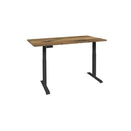 58 aufm Kessel SCHREIBTISCH h&ouml;henverstellbar elektrisch Editha 140x90 schwarz/plankeneiche | Gr.: onesize