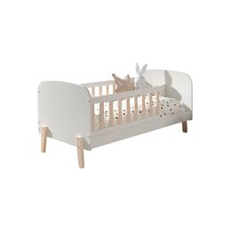 58 aufm Kessel BABYBETT Karilynn 147x68x77 aus MDF+Massivholz in Wei&szlig; | Gr.: onesize
