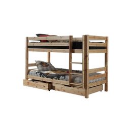 58 aufm Kessel ETAGENBETT Karolina 210x140x105 aus Massivholz in natur | Gr.: onesize