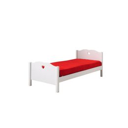 58 aufm Kessel EINZELBETT Kamila 211x80x96 aus MDF in Wei&szlig; | Gr.: onesize