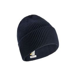 Camel Active Beanie aus einem Baumwoll-Kaschmir Mix in Navyblau | Gr.: onesize