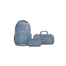 Coocazoo Schulrucksack-Set BYTE "Bloomy Daisy" 3-tlg. in Blau | Gr.: onesize