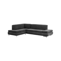 58 aufm Kessel ECKSOFA mit Ottomane links Kaye Fu&szlig; verchromt/anthrazit | Gr.: onesize