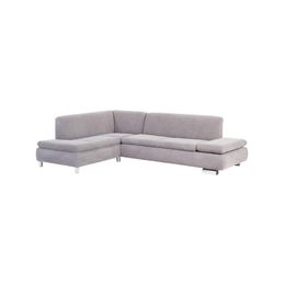 58 aufm Kessel ECKSOFA mit Ottomane links Kaye Bezug Veloursstoff Metallfu&szlig; verchromt / silber | Gr.: onesize