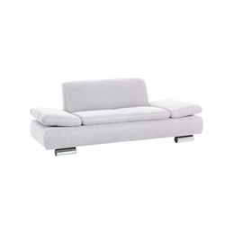 58 aufm Kessel SOFA 2-Sitzer Kaye Bezug Veloursstoff Metallfu&szlig; verchromt / creme | Gr.: onesize