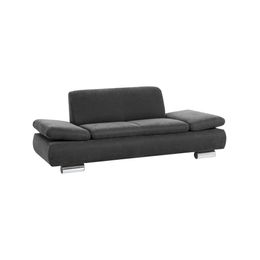 58 aufm Kessel SOFA 2-Sitzer Kaye Bezug Veloursstoff Metallfu&szlig; verchromt / anthrazit | Gr.: onesize