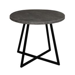 58 aufm Kessel COUCHTISCH Rund Elesa 4 60x51x60 Holzwerkstoff Schwarz/Keramik grau | Gr.: onesize