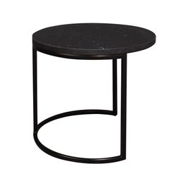 58 aufm Kessel COUCHTISCH Rund Elesa 2 60x51x60 Holzwerkstoff Schwarz/Keramik schwarz | Gr.: onesize