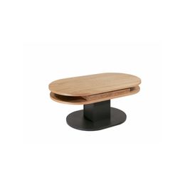 58 aufm Kessel COUCHTISCH h&ouml;henverstellbar Charis 110x46x60 Furnier Wildeiche/Schwarz | Gr.: onesize