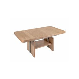 58 aufm Kessel COUCHTISCH h&ouml;henverstellbar und ausziehbar Clover 120x56x70 Wildeiche | Gr.: onesize