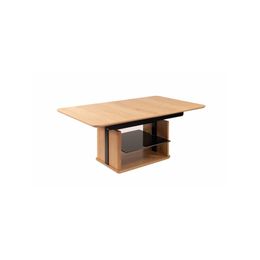 58 aufm Kessel COUCHTISCH h&ouml;henverstellbar und ausziehbar Cissy 120x54x70 Wildeiche | Gr.: onesize