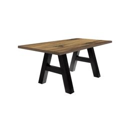 58 aufm Kessel ESSZIMMERTISCH Elia 8 140 x 90 x 75 Esstisch Schwarzstahl/Plankeneiche | Gr.: onesize