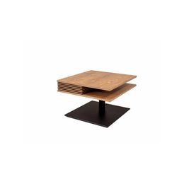 58 aufm Kessel COUCHTISCH h&ouml;henverstellbar Clare 70x49x70 Furnier Schwarz/Wildeiche | Gr.: onesize