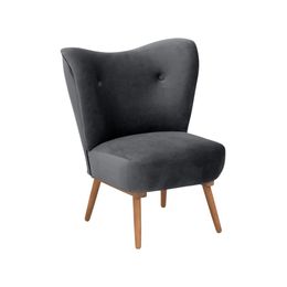 58 aufm Kessel COCKTAILSESSEL Kayra Samtvelours graphit | Gr.: onesize