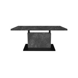58 aufm Kessel COUCHTISCH H&ouml;henverstellbar Else 4 120x49x70 Holz Keramikoptik Grau | Gr.: onesize