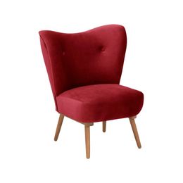 58 aufm Kessel COCKTAILSESSEL Kayra Samtvelours rot | Gr.: onesize