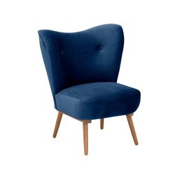 58 aufm Kessel COCKTAILSESSEL Kayra Samtvelours dunkelblau | Gr.: onesize