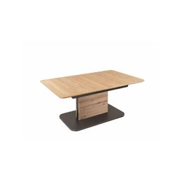 58 aufm Kessel COUCHTISCH h&ouml;henverstellbar und ausziehbar Circe 120x54x70 Wildeiche | Gr.: onesize