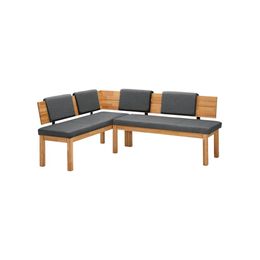 58 aufm Kessel ECKBANK Damita 194 x 155 x 84 Massivholz Kernbuche ge&ouml;lt/Grau | Gr.: onesize