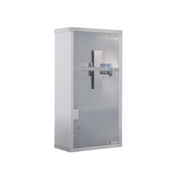 HOMCOM Medizinschrank in Silber 25L x 12B x 48H cm | Gr.: onesize