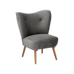 58 aufm Kessel COCKTAILSESSEL Kayra Samtvelours grau | Gr.: onesize