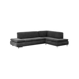 others ECKSOFA mit Ottomane rechts Kaye Metallfu&szlig; verchromt/anthrazit | Gr.: onesize