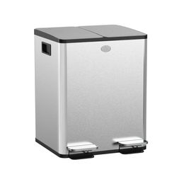 HOMCOM M&uuml;lleimer in Silber 45,8L x 36B x 51,6H cm | Gr.: onesize