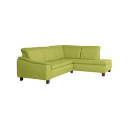 58 aufm Kessel ECKSOFA mit Ottomane rechts Kaylil Flachgewebe apfel | Gr.: onesize