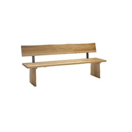 58 aufm Kessel SITZBANK mit R&uuml;ckenlehne Damita 180 x 51 x 87 Massivholz Wildeiche | Gr.: onesize