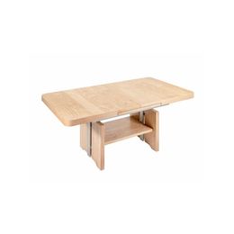 58 aufm Kessel COUCHTISCH h&ouml;henverstellbar und ausziehbar Cantara 140x56x80 Eiche | Gr.: onesize