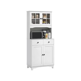 HOMCOM K&uuml;chenschrank in Wei&szlig; 74,5L x 40B x 172H cm | Gr.: onesize
